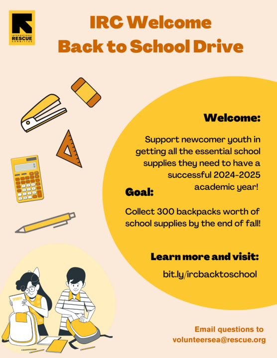 Welcome Back to School Backpack Drive 2024-2025 | The IRC