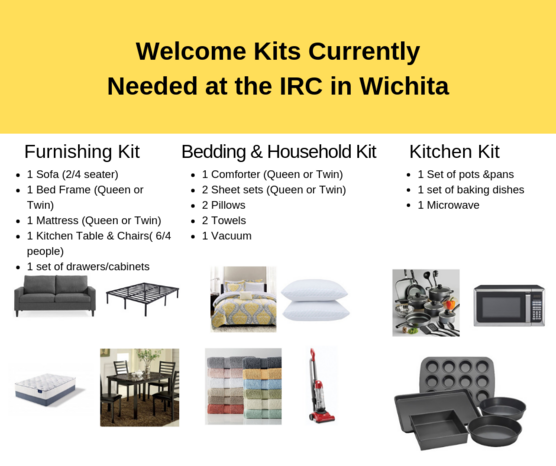 Items needed for refugees in Wichita | The IRC