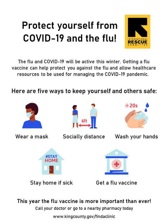 Flu and COVID-19 prevention flyers | The IRC