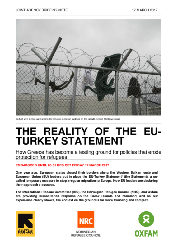 Joint Agency Briefing Note: The Reality of the EU-Turkey Statement ...