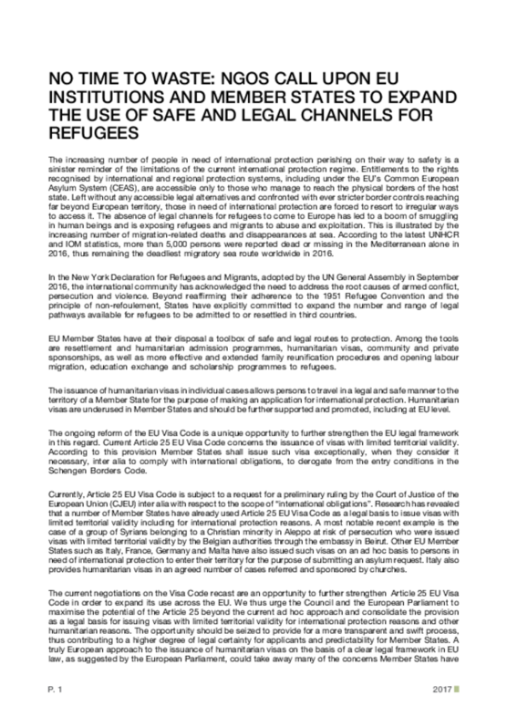 Joint Statement Ngos Call Upon Eu Institutions And Member States To
