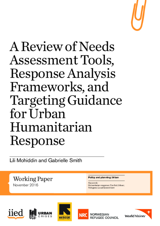 Needs assessment tools, response analysis frameworks and targeting ...