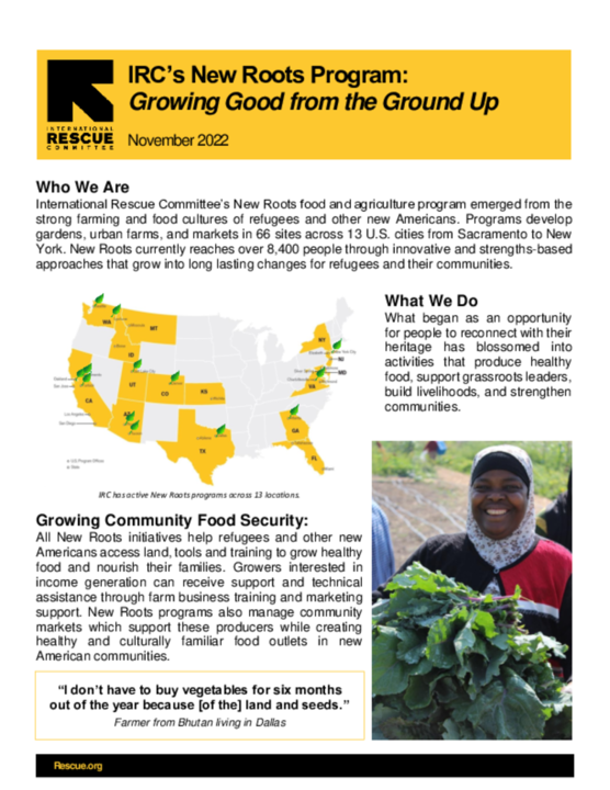 IRC's New Roots Program: Growing Good from the Ground Up | The IRC