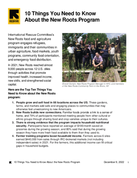 10 Things You Need to Know About the New Roots Program | The IRC