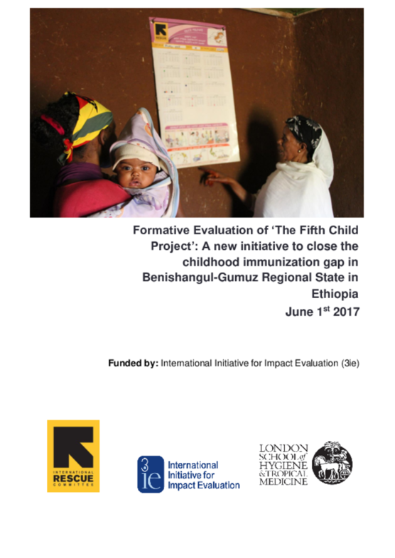 The Fifth Child: Closing the immunization gap in Benishangul-Gumuz Regional State, Ethiopia ...