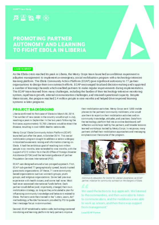 ADAPT Liberia case study 2016 | The IRC