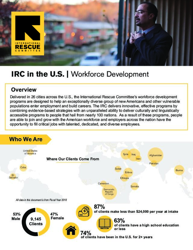 IRC in the U.S. - Workforce Development | International Rescue ...