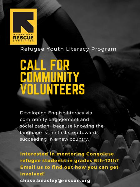 Seeking volunteers for Refugee Youth Tutoring program | International ...
