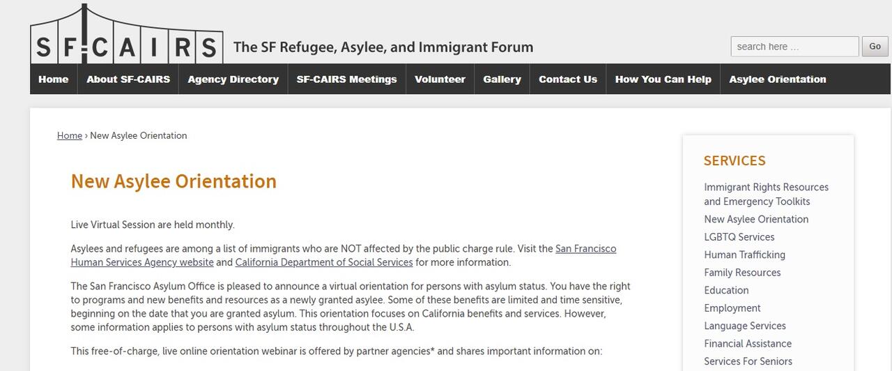 IRC NorCal offices launch asylee orientation program | The IRC