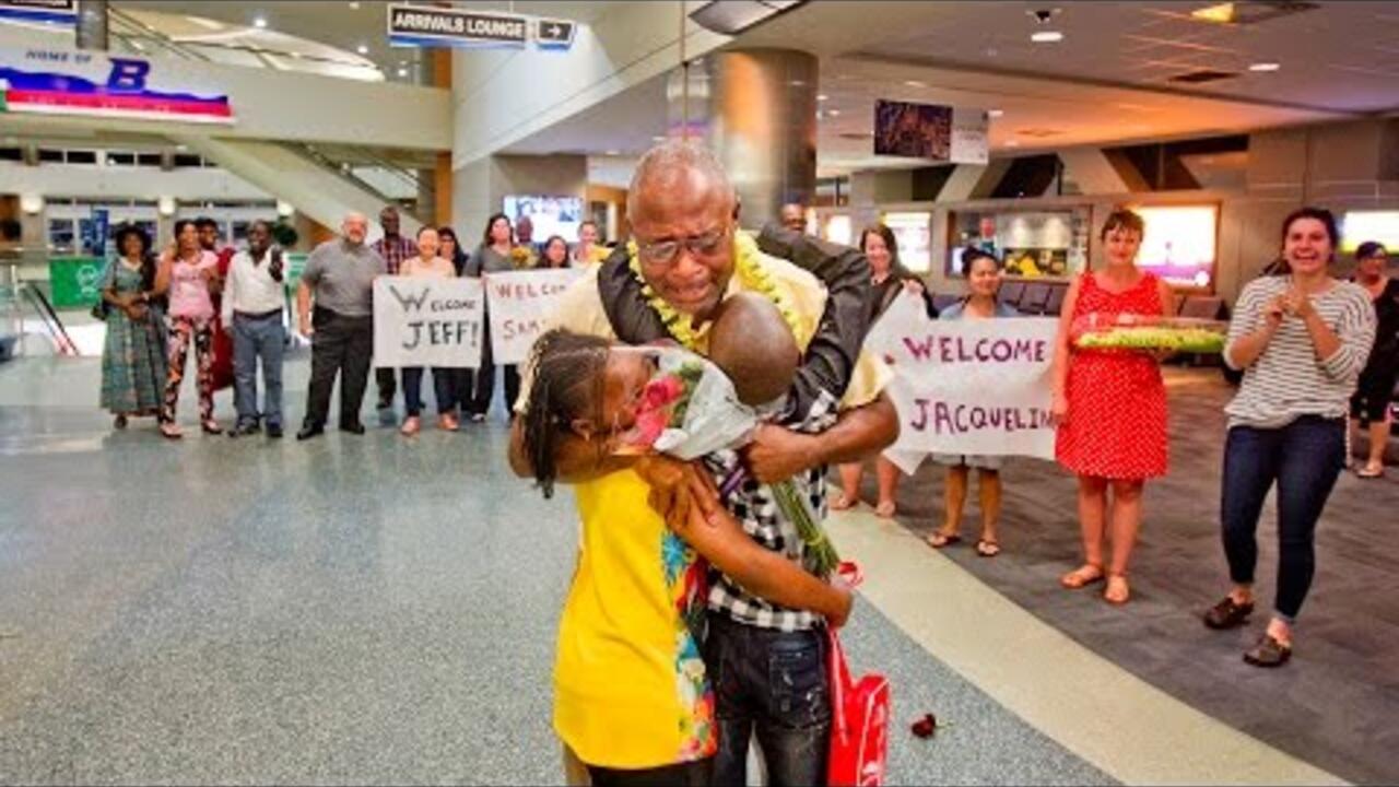 IRC Caseworker and Congolese Refugee Reunites with his Family after 5 ...