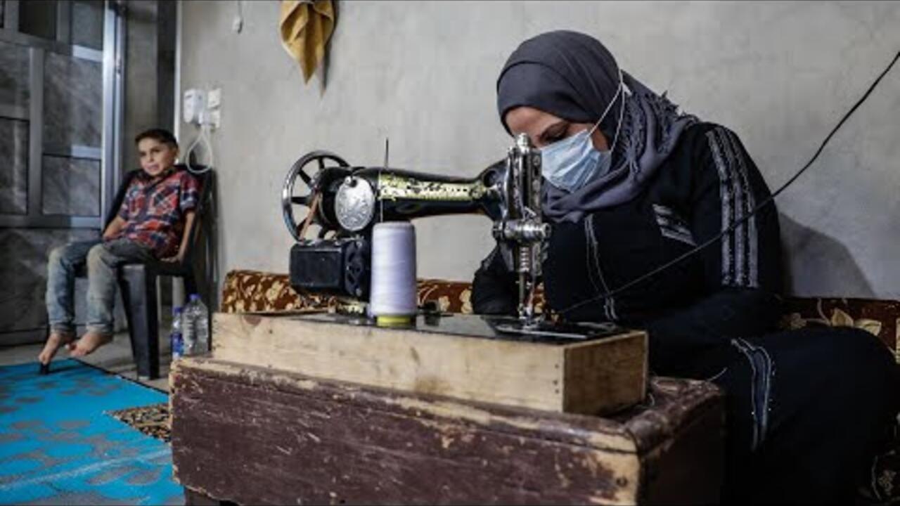 This Syrian mother used her sewing skills to make masks during the ...