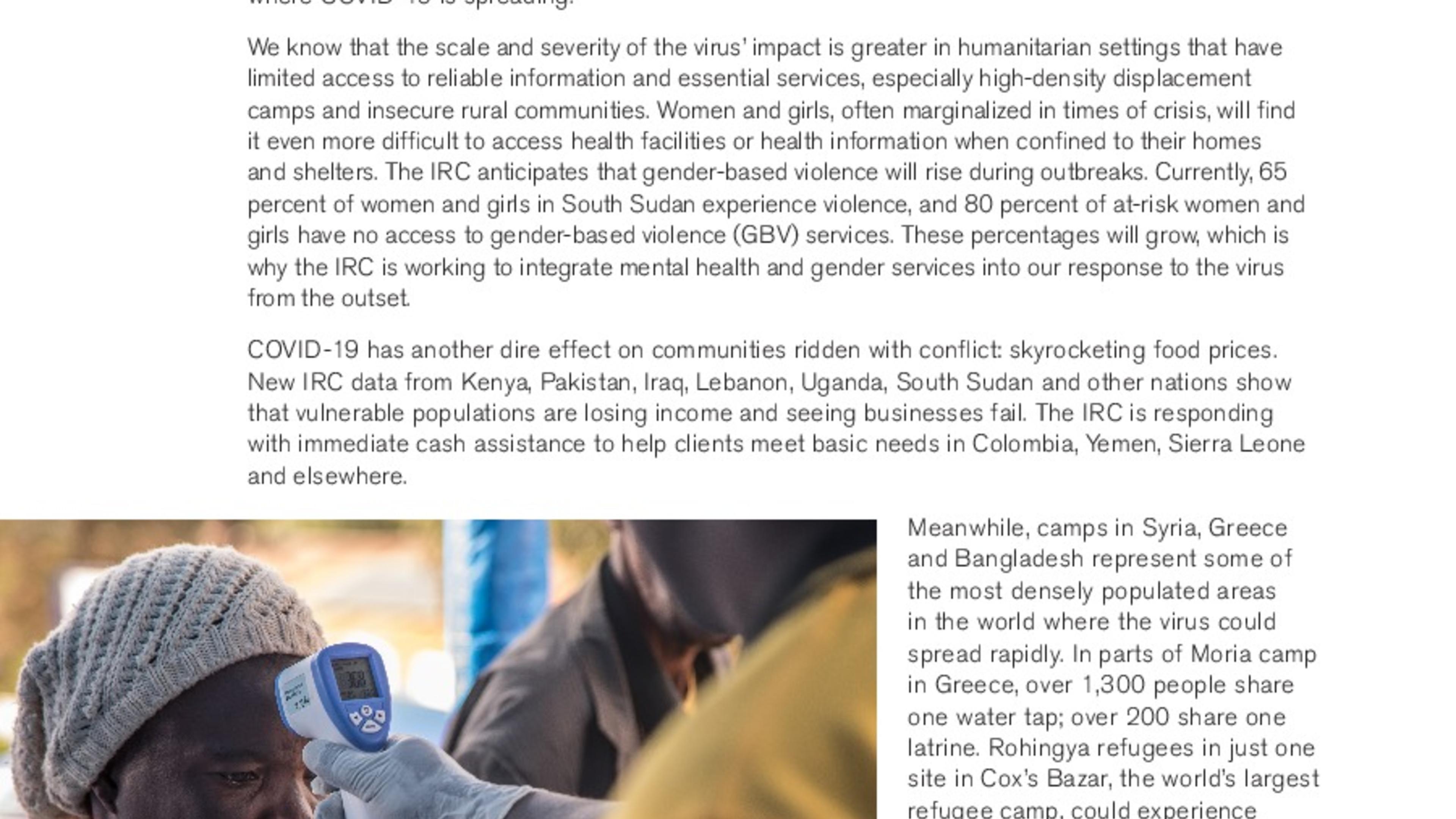 IRC three-month impact report on COVID-19 (June 2020) | International ...